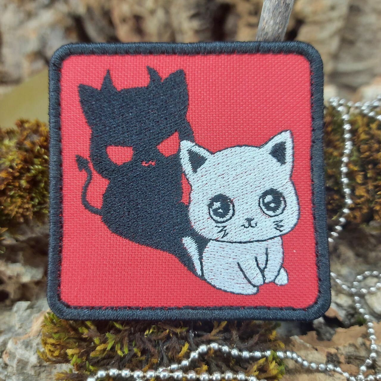 Нашивка-патч котик - БЕС