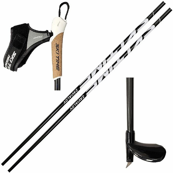 Лыжные палки SKI TIME Legend Zavialov (Карбон 100%) (черный) (150)