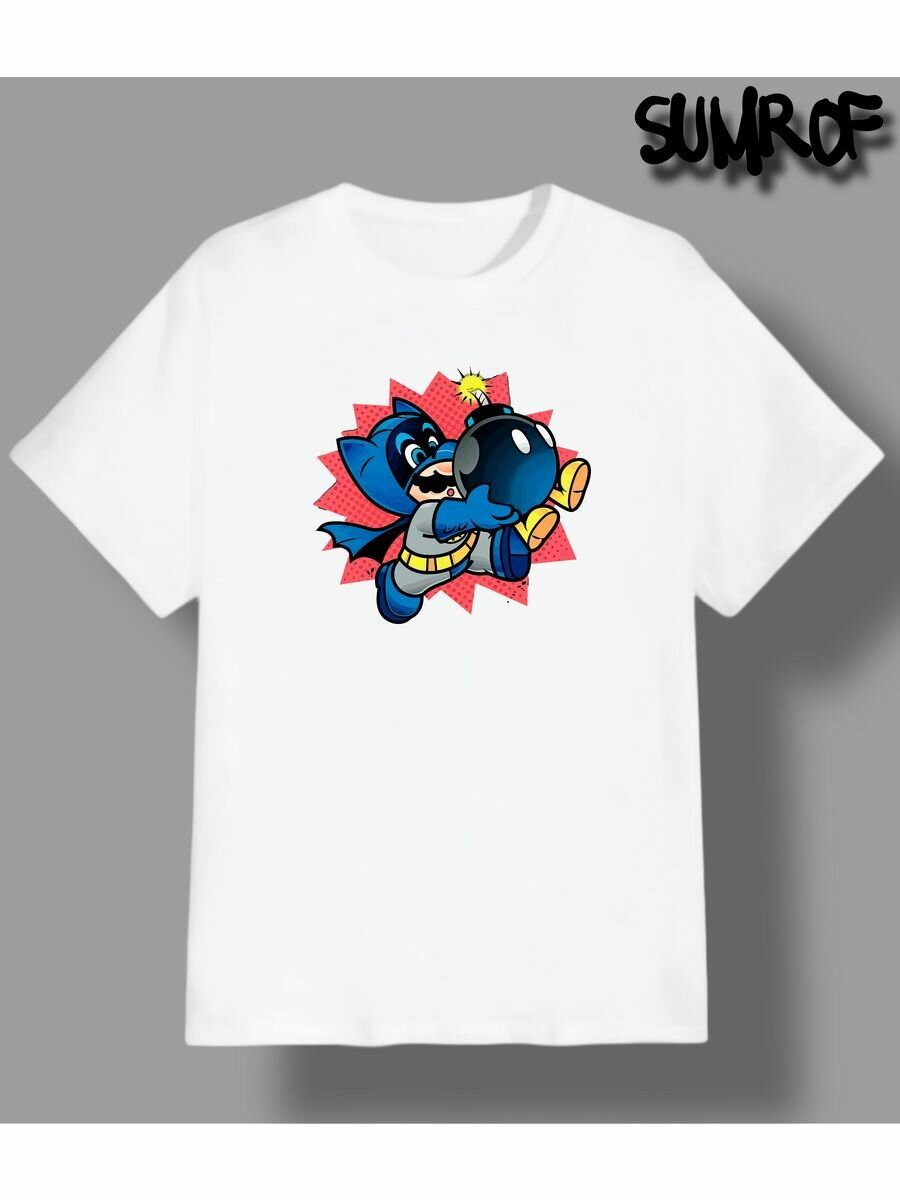 Футболка марио бетмен поп арт