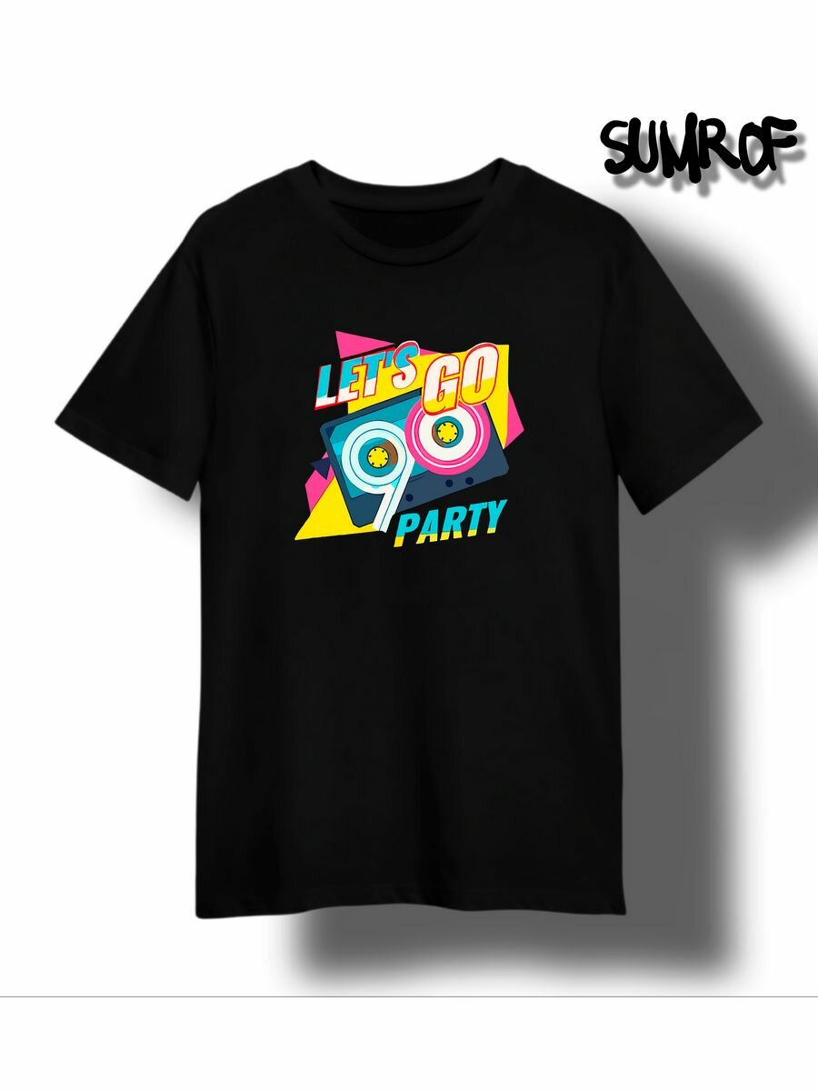 Футболка надпись вечеринка 90х