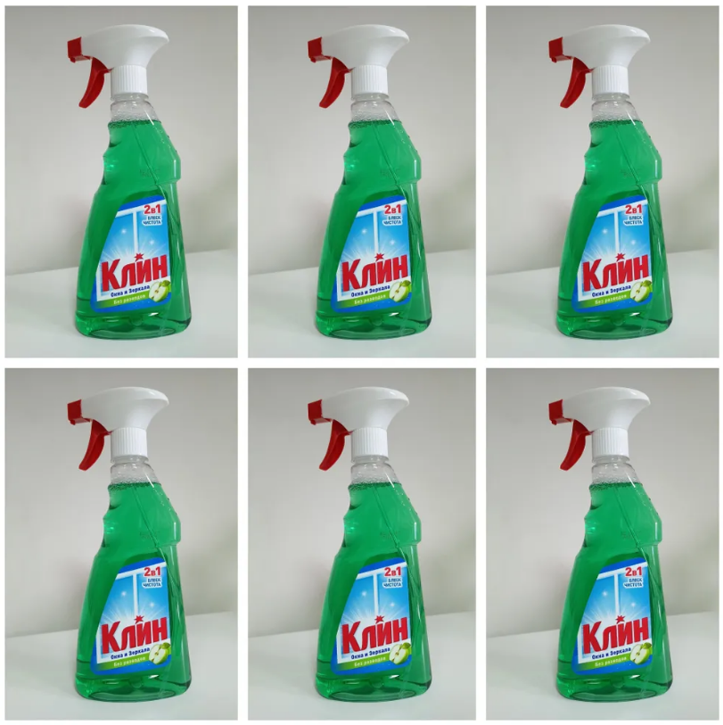 Для стекол и зеркал Клин Яблоко 500 мл х 6 шт