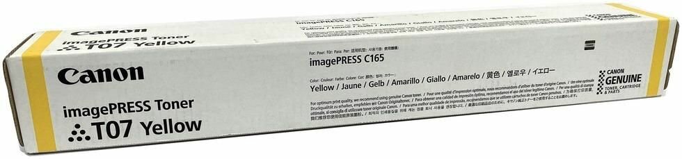 Картридж для лазерного принтера CANON T07 Yellow (3644C001), официальная гарантия