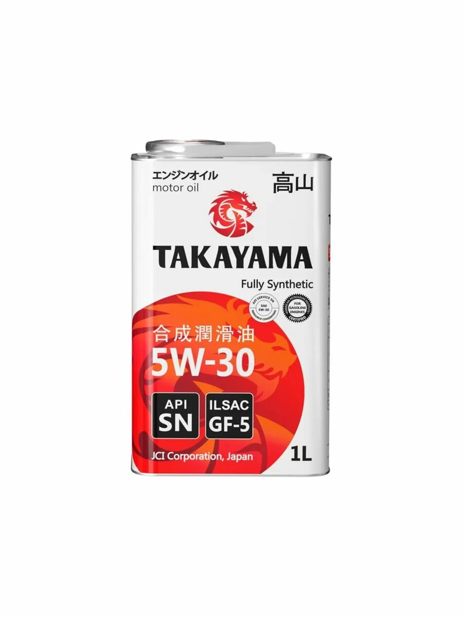 TAKAYAMA SAE 5W-30 ILSAC GF-5, API SN синтетика 1л (605584)