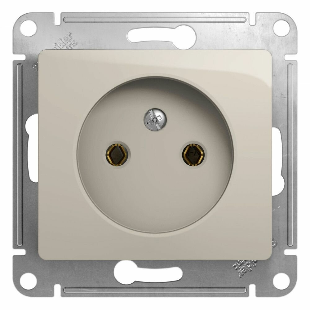 Glossa Молочный Розетка б/з,16А, , механизм, Systeme Electric, GSL000941