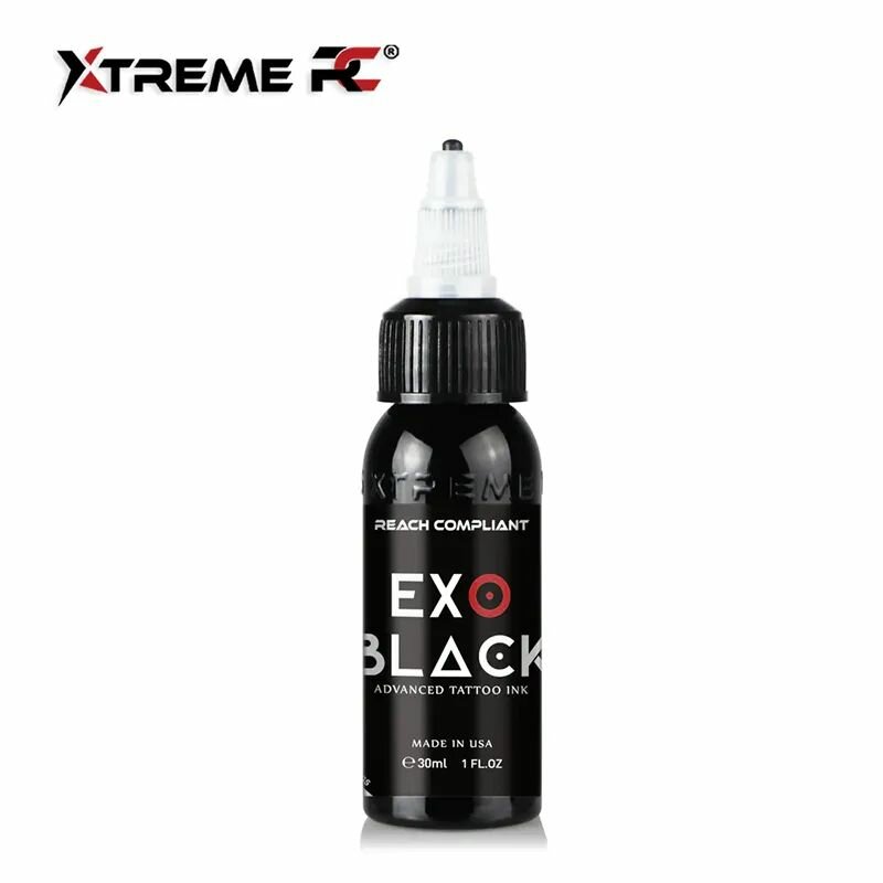Тату краска чёрная EXO BLACK Xtreme Ink, 30мл