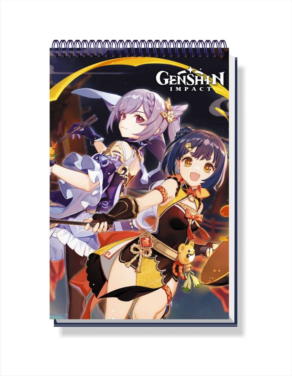 Блокнот Origami для творчества Геншин A4 Лунный фонарь, cо стикерами и переводными татуировками 08220