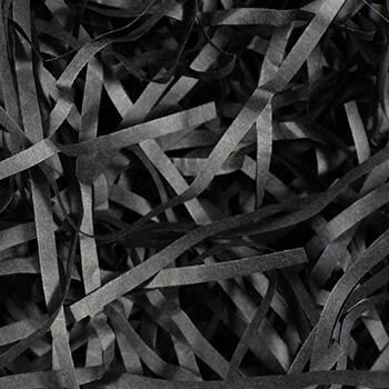Бумажный наполнитель (полосками) для декора 50 гр цвет черный