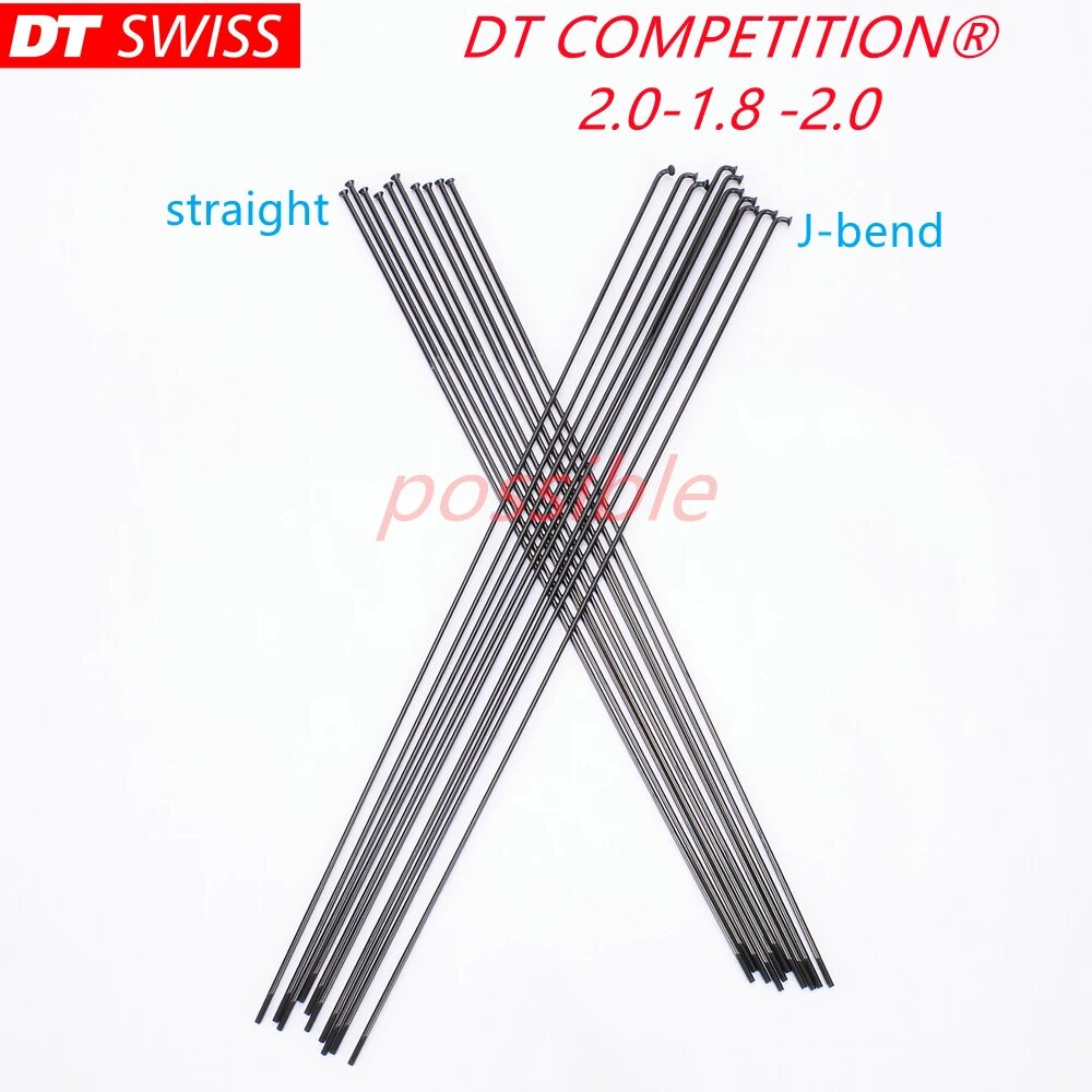 DT Swiss Competition 2.0-1.8-2.0 спицы черные Stralght 260mm 32PCS