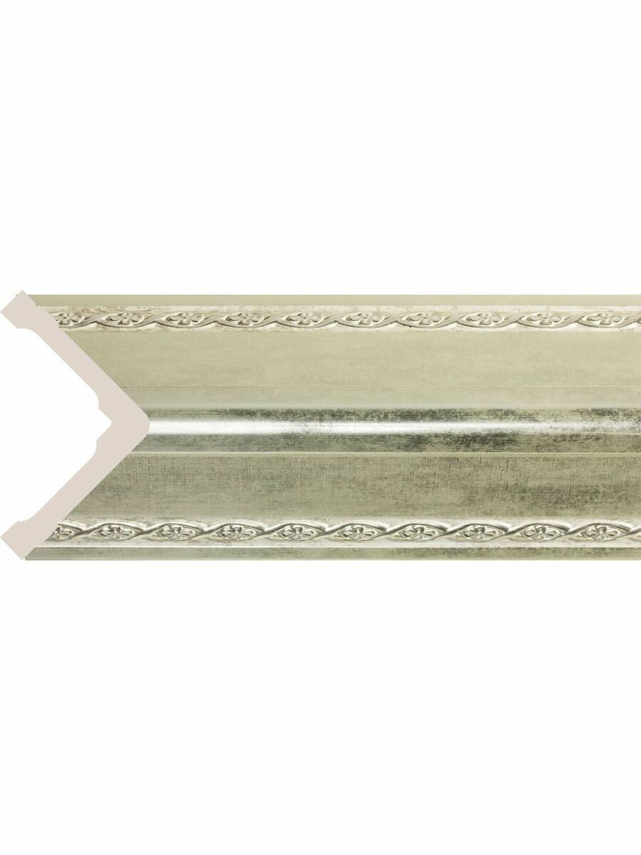 Уголок декоративный для стен на обои, 110х8х8 см. Платина, Набор 2 шт.