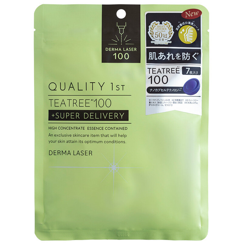 Маска дерма лазер супер с маслом чайного дерева Quality 1st Derma Laser Super TeaTree 100, 7 шт.