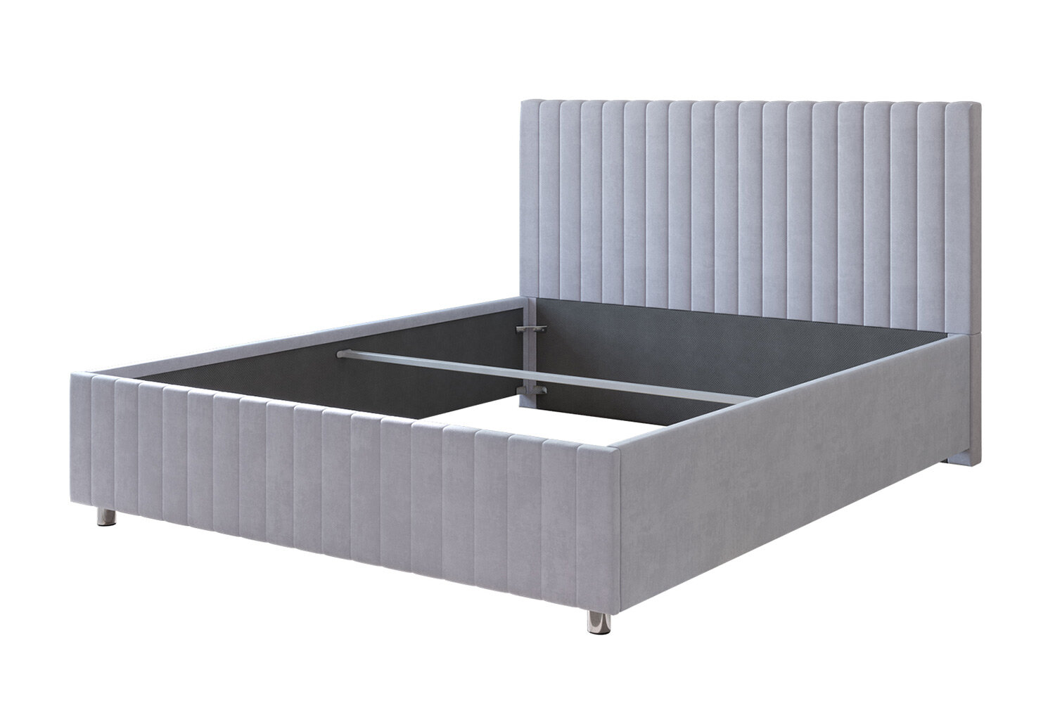 Кровать двуспальная Hoff Вивальди, 160х200 см, без основания и подъемного механизма, серый