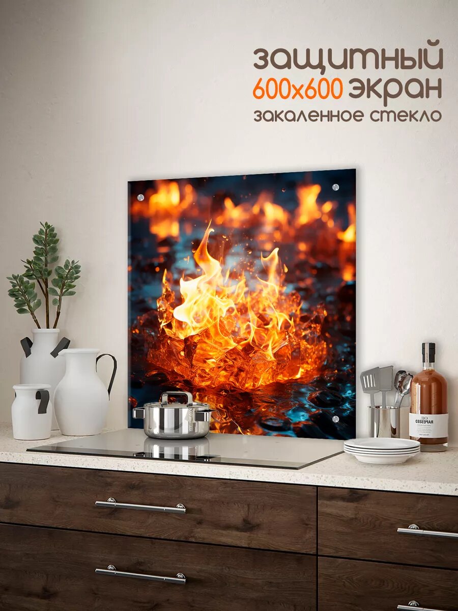 Защитный экран для плиты 600х600