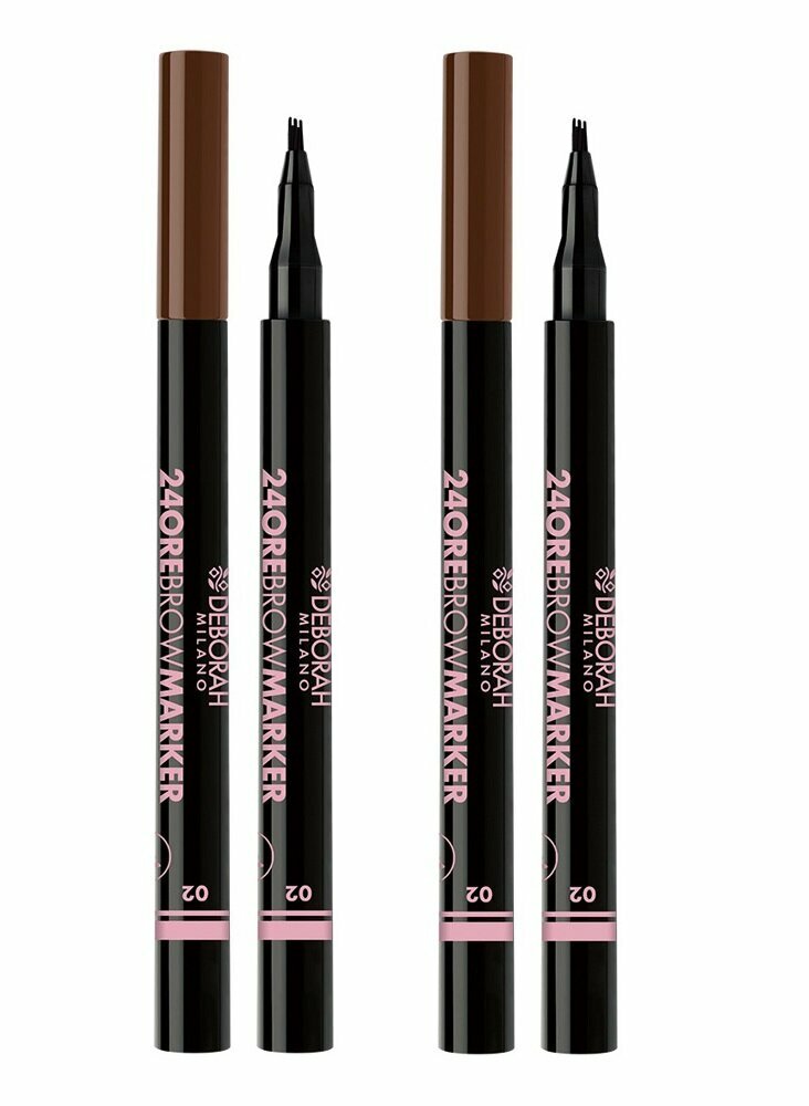 Лайнер для бровей Deborah Milano, 24 Ore Brow Marker, тон 02 светло-коричневый, 0,8 г, 2 шт.