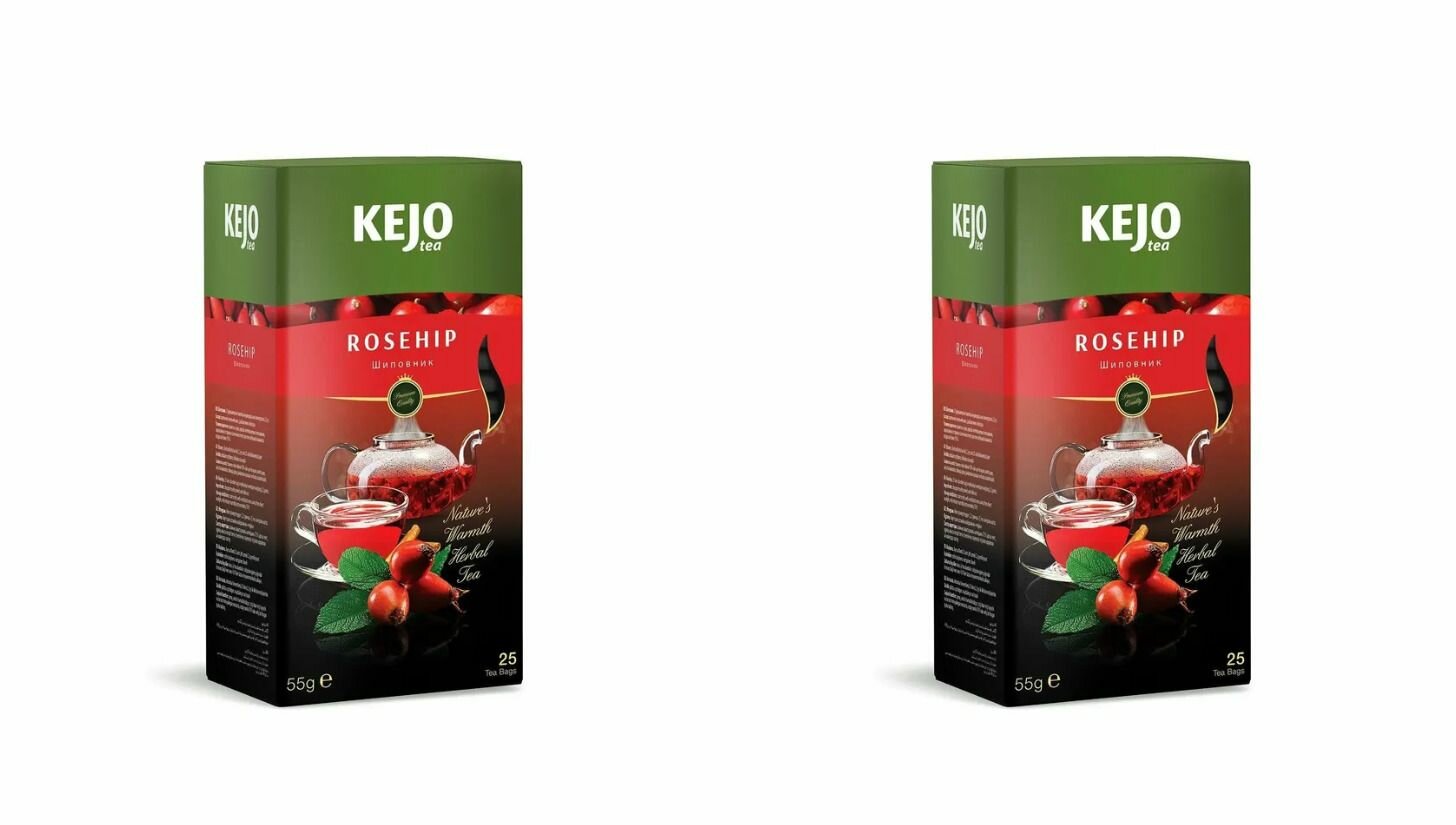 KEJO Чай Шиповник, 25 пак, 2 шт