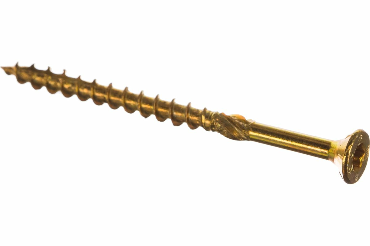 Rusconnect CS 03550 шуруп по дереву самонарезной потай 3,5x50, желтый цинк, 200 шт 313550