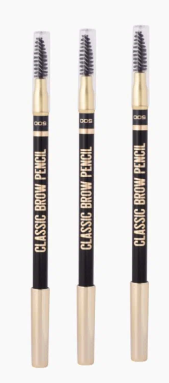 Карандаш для бровей с аппликатором Stellary Eyebrow pencil, тон 500 Dark brown, 1.35 гр 3 шт