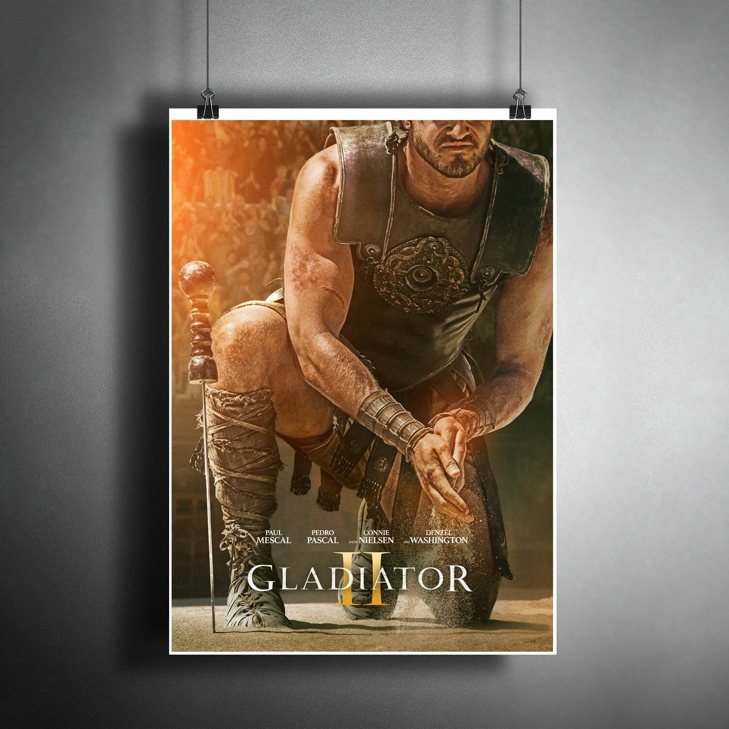 Постер плакат для интерьера Гладиатор 2 / Декор дома, офиса, комнаты A3 (297 x 420 мм)