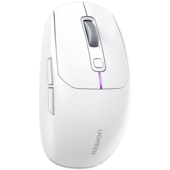Мышь беспроводная Ugreen MU103 (15629) Gaming Lightweight , USB Wired&2.4 GHz&BT, белый
