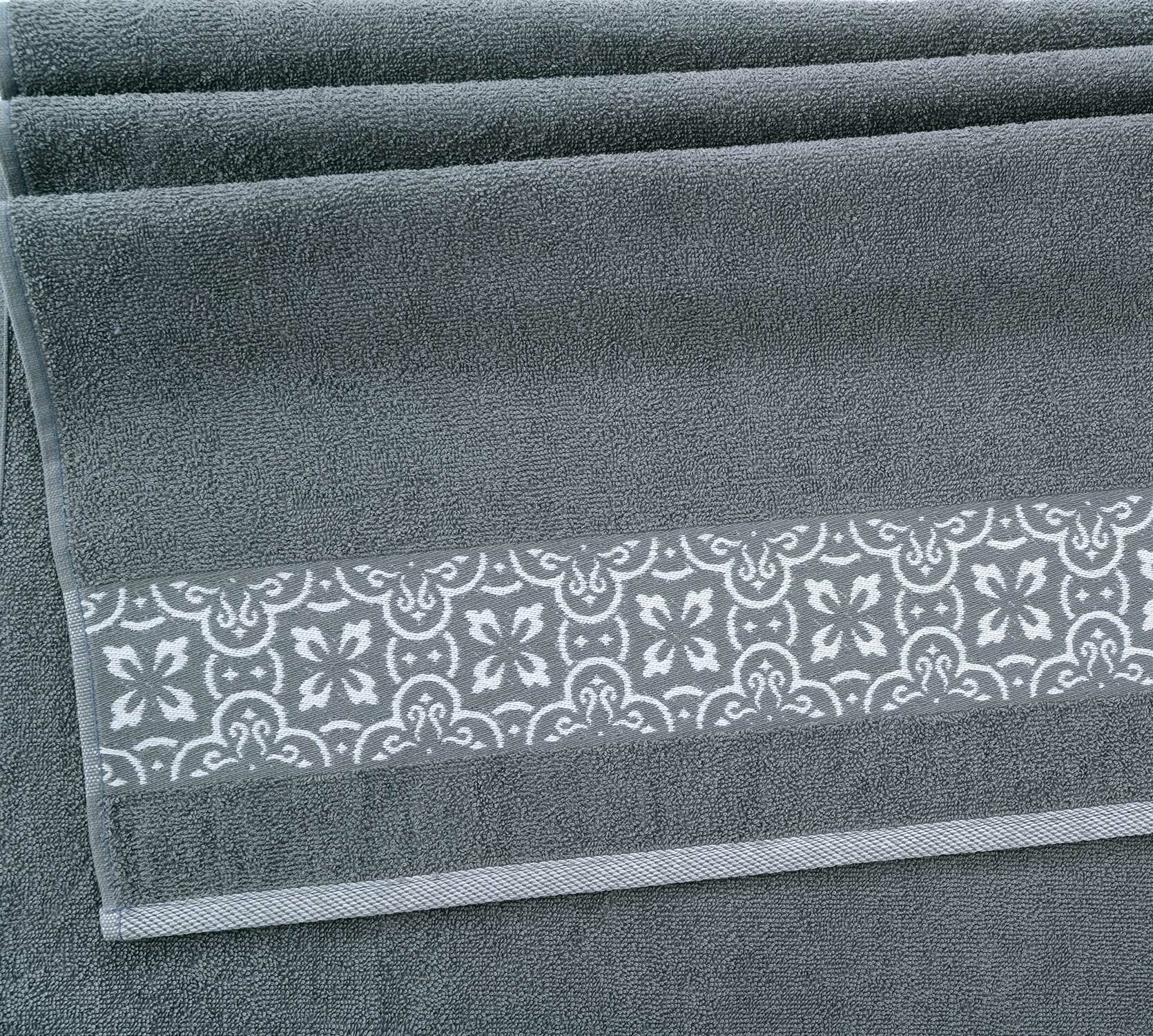 Полотенце махровое для рук и лица 50x80, Мозаика серый