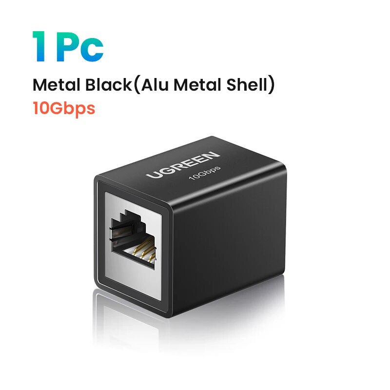 UGREEN Кабель-переходник RJ45 Ethernet 1Pc Black