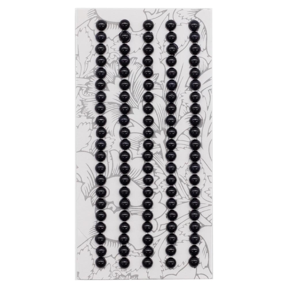 Декоративные стразы-наклейки 7704131-Z25 Жемчуг цвет черный 5 мм, цена за 1 уп.