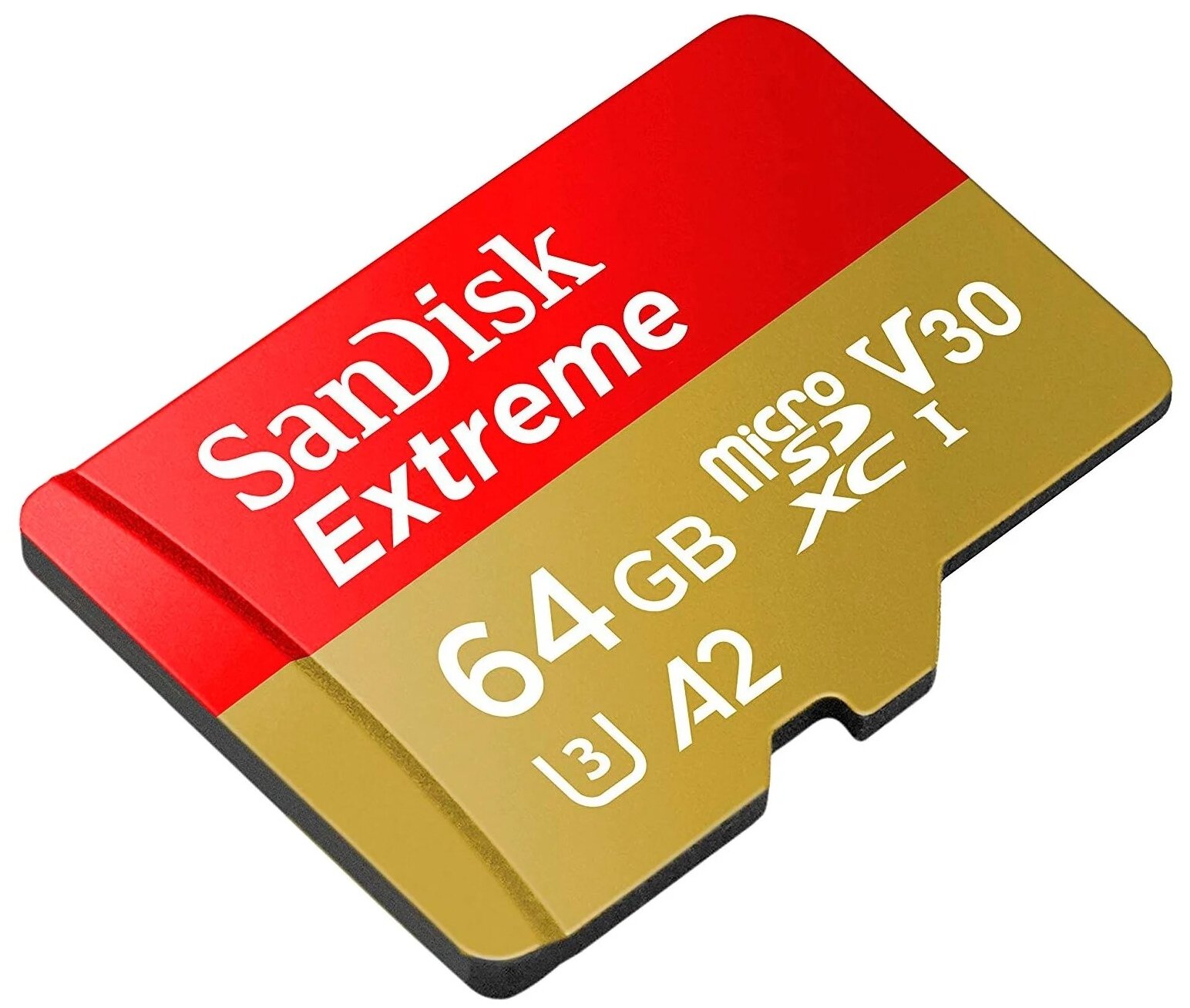 Флеш-карта microSDXC 64Гб Sandisk Extreme 10 UHS-1 U3 V30 A2 ( SDSQXAH-064G-GN6MN )