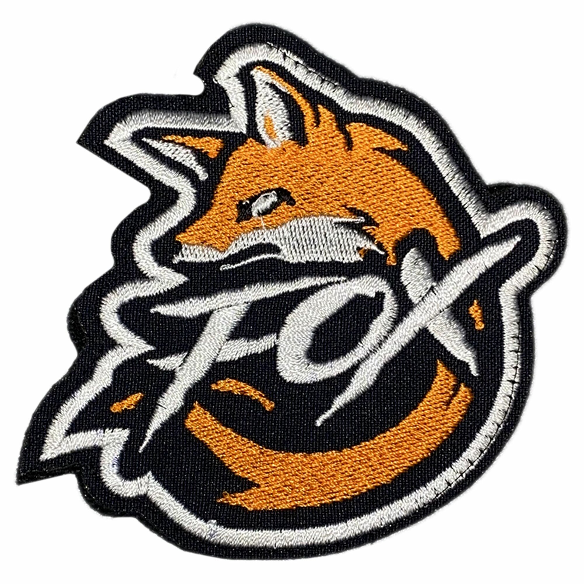 Нашивка, шеврон, патч (patch) на липучке Лиса Fox, размер 8*8,5 см