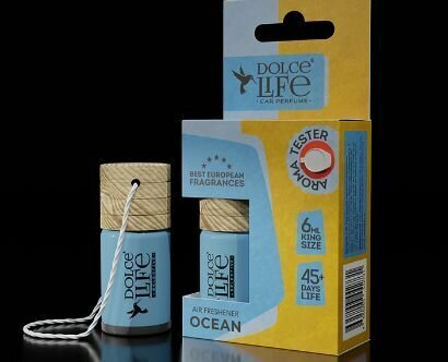 Ароматизатор подвесной с деревянной крышкой 6 мл с пробником OCEAN