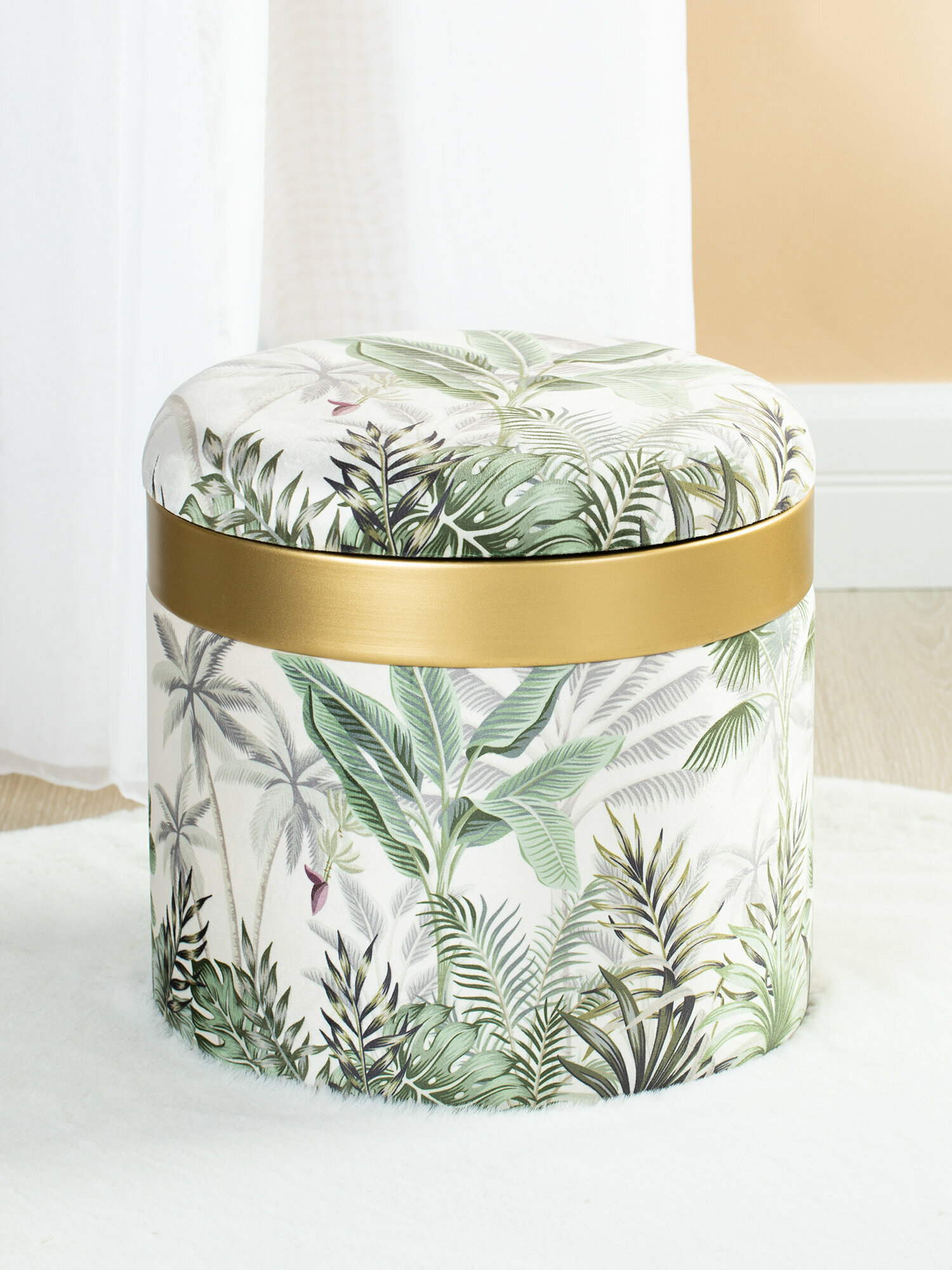 49-239M Пуф с крышкой 30х30х29см, МДФ, ткань, поролон, металл, Glasar