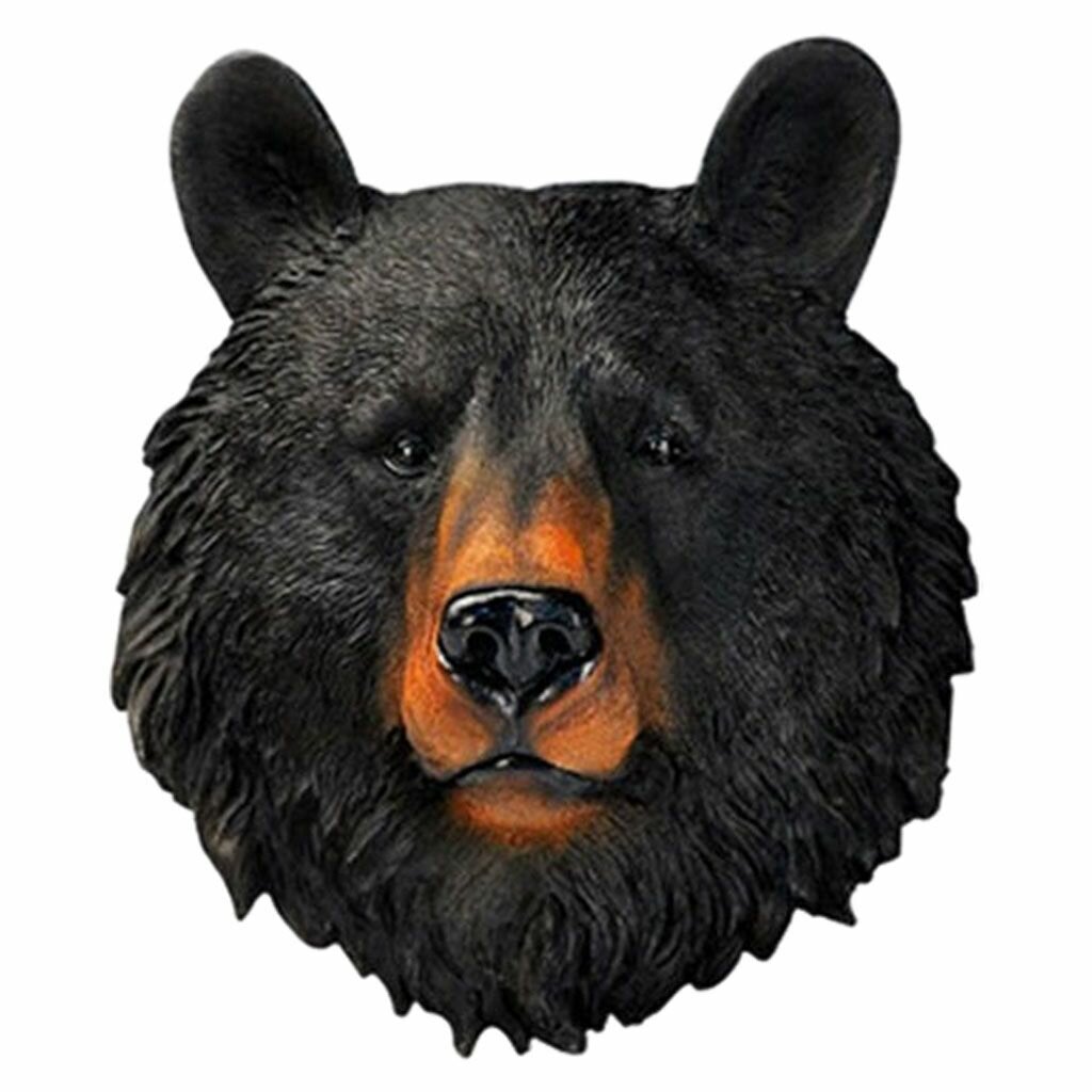 3D бюст головы диких животных висит стене