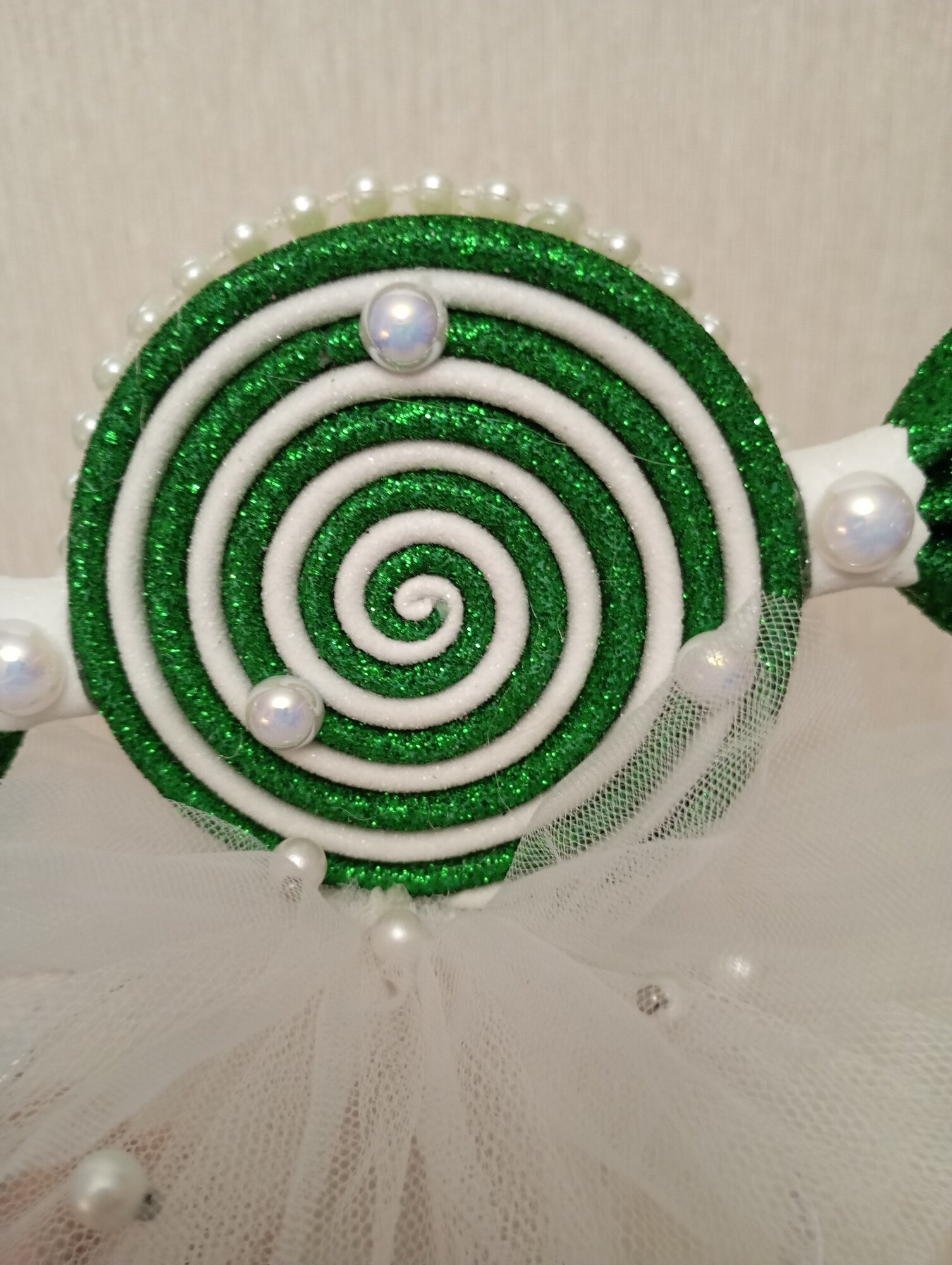 Ободок конфетка ручной работы для девочек