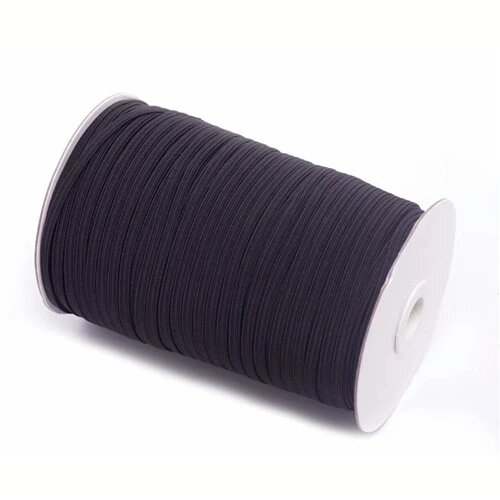 Эластичные резинки белые черные 3-12 мм Черный, 6mm 5yards, Black