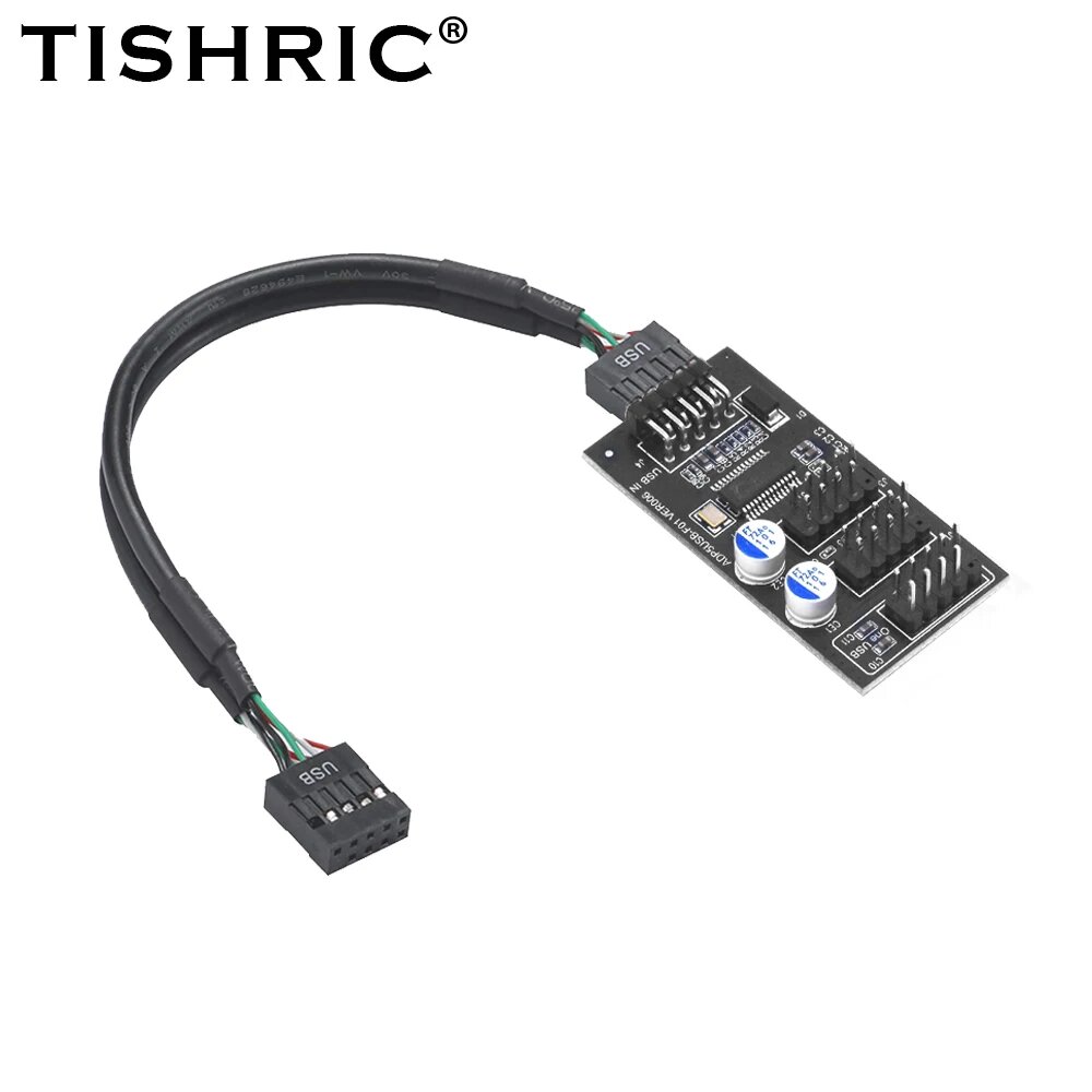 TISHRIC Разветвитель USB 9-контактный 1-3