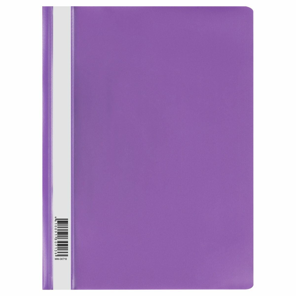 Папка-скоросшиватель Стамм (А4, 120мкм, пластик) фиолетовая с прозр. верхом (ММ-30713), 10шт.