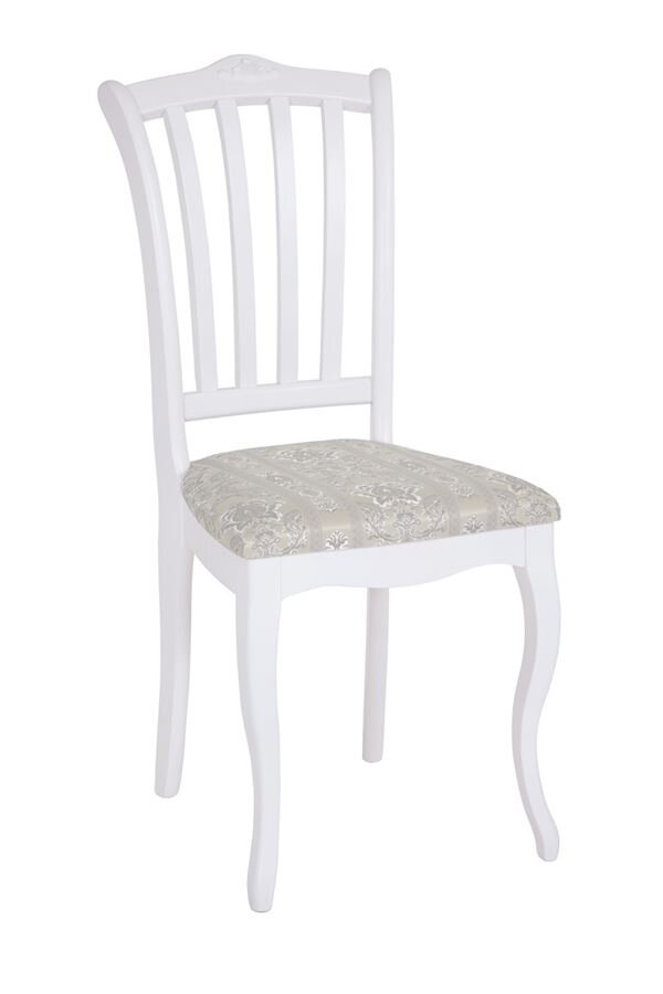 Стул Ланна (тон 304 белый/ткань Рио полоса 17)