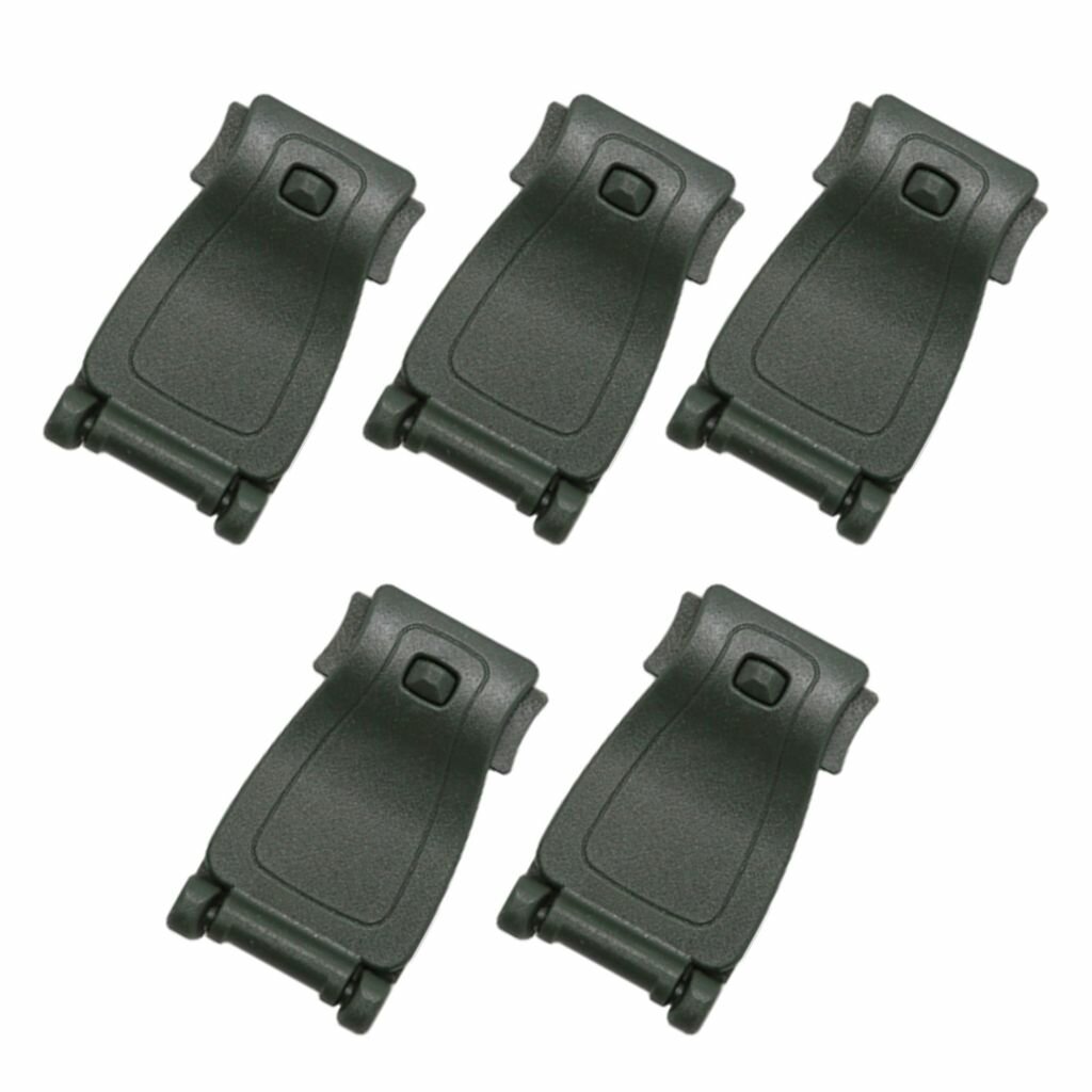 5 фиксированных пряжек для рюкзака армейского зеленого цвета