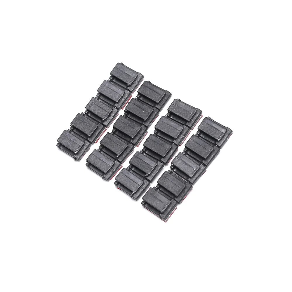 20 шт, черный клейкие Кабельные автомобильные зажимы, для организации рабочего стола, настенный зажимы для провода, держатель для кабеля, Держатель Для стяжки проводов, органайзер для держатель-фиксатор