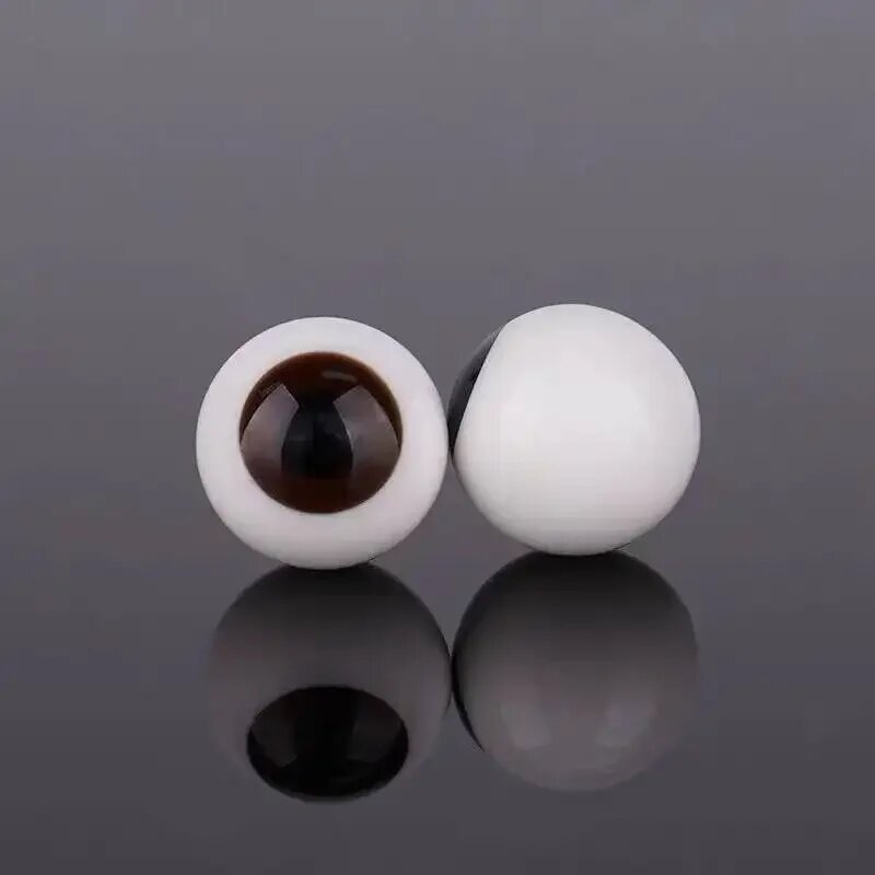 Коричневые стеклянные глаза для кукол BJD 12/14/16 мм Brown, 16-8mm