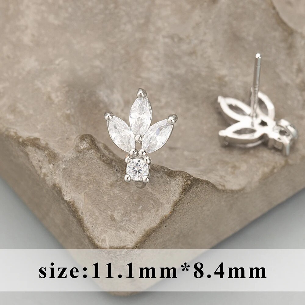 GUFEATHER подвески для сережек 18к золото с родиевым покрытием