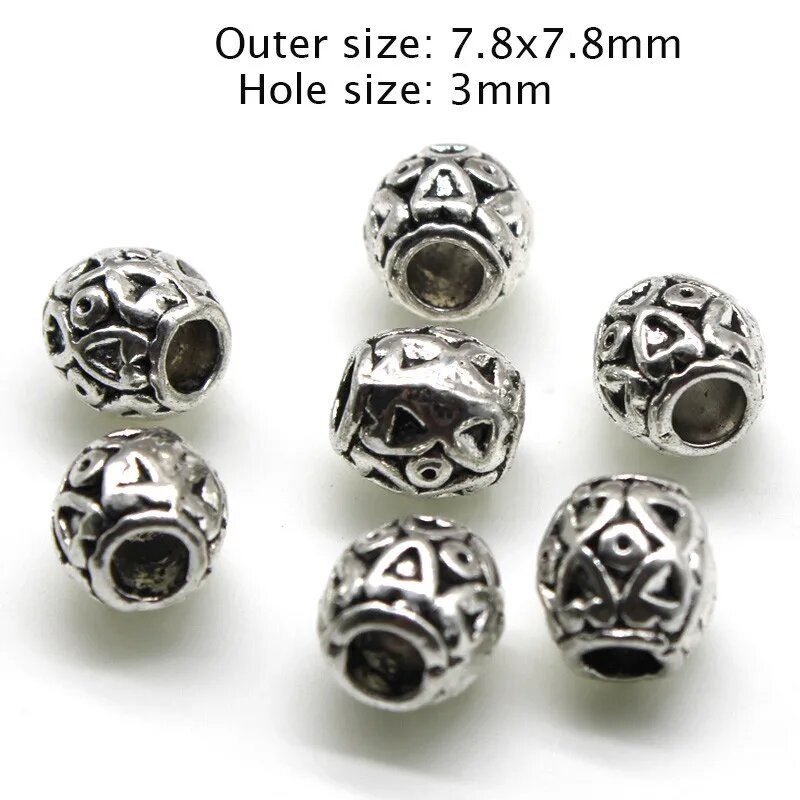 Винтажные тибетские серебряные бусины для бижутерии G16