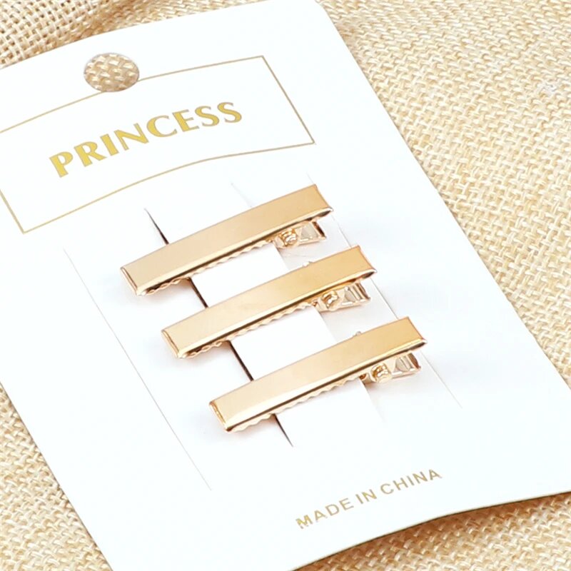 Золотые заколки для волос Princess 3.1 см (3 шт)