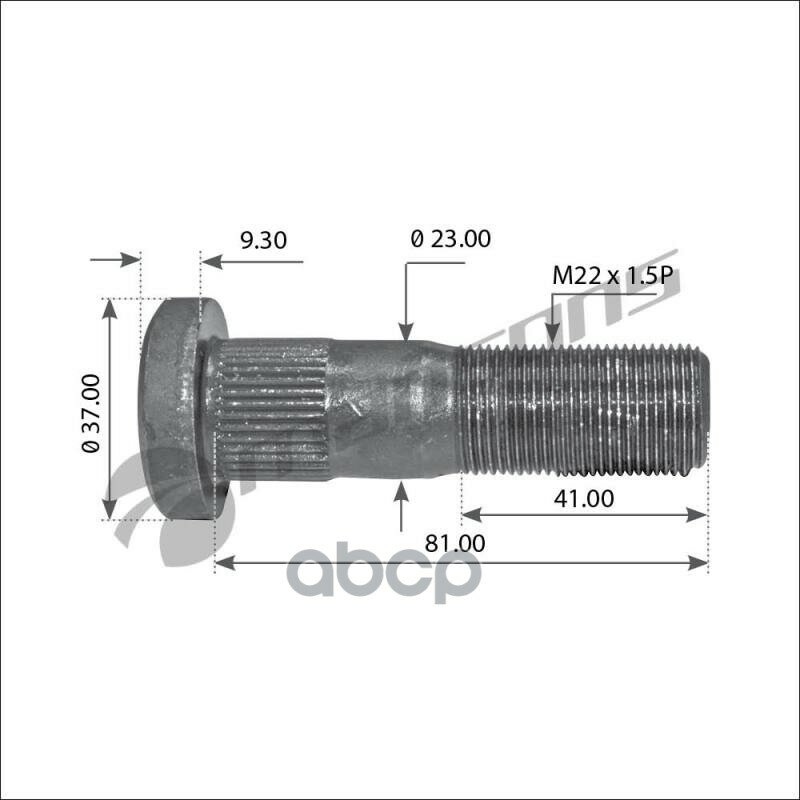 Шпилька колеса Mansons арт. 810.001