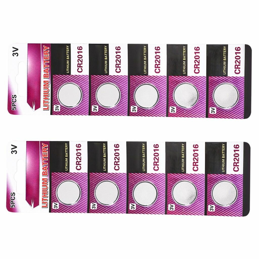 Батарея, Батарейка CR2016 для ключа автомобиля 3V, упаковка на 10 штук
