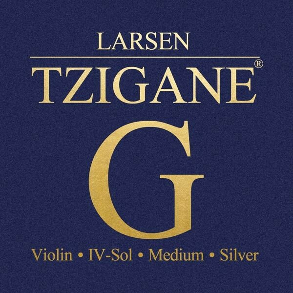 Струна скрипичная G(соль) Larsen TZIGANE синтетика/серебро, среднее натяжение, Larsen 631386 (G)