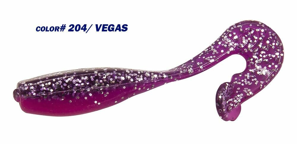Силиконовая приманка - твистер Bobby Garland Stroll'R 2,5" , 12 шт
