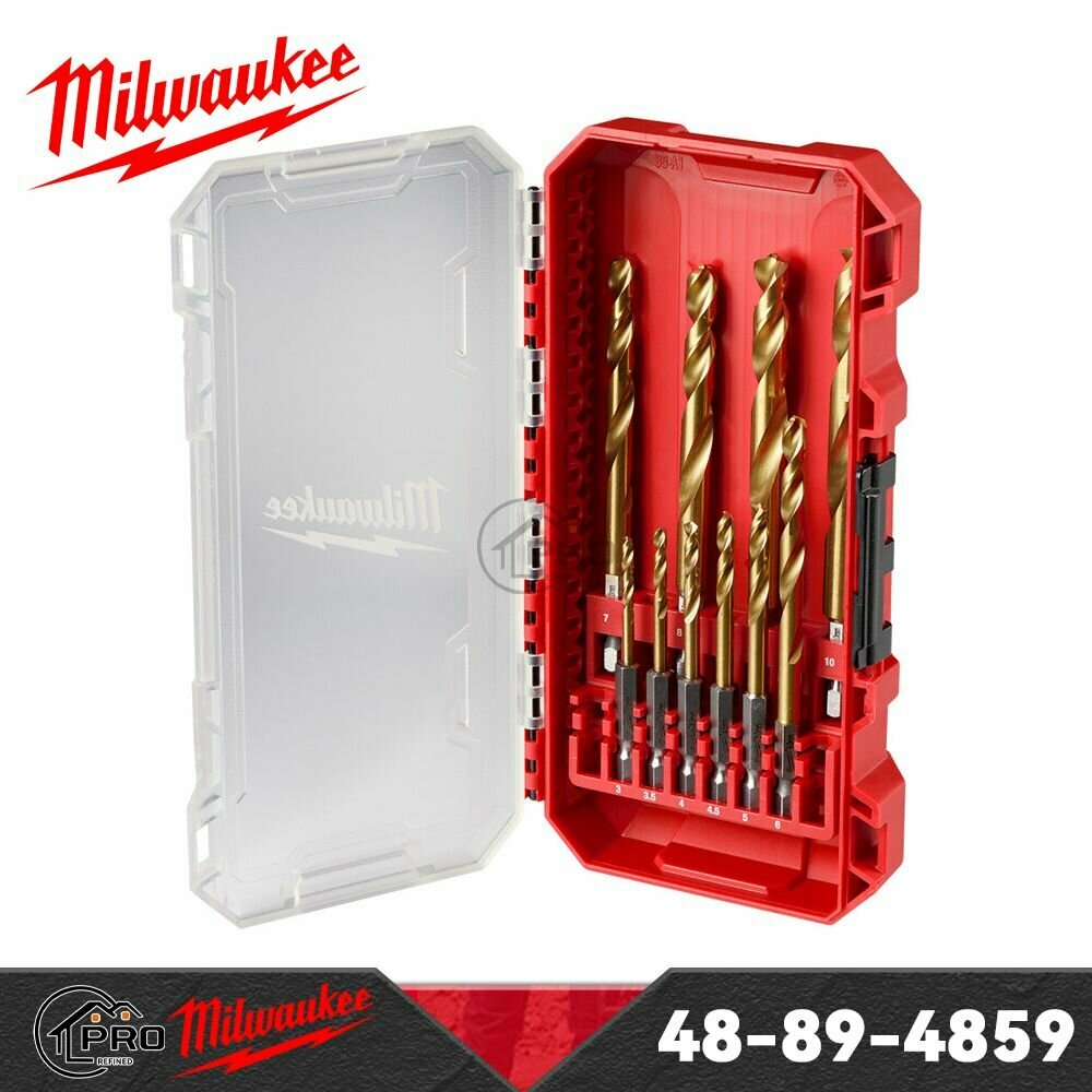 Milwaukee Милуоки, набор сверл по металлу из 10 предметов 48894859 сверла по металлу 10 шт сверла по металлу набор 10
