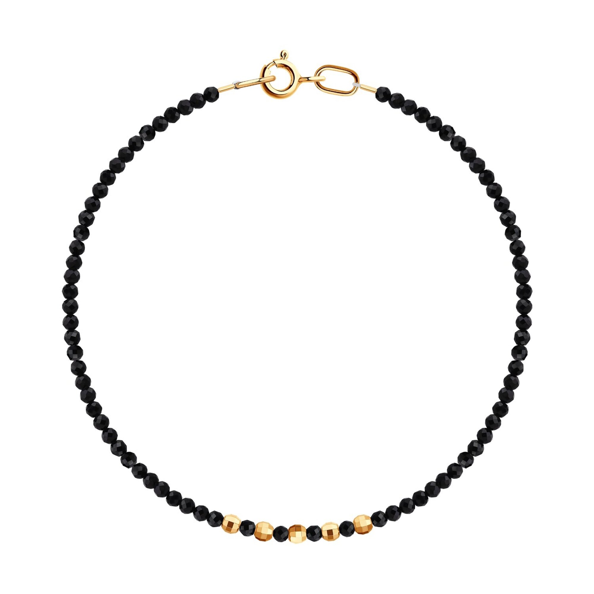 Браслет, красное золото, 585 проба, шпинель