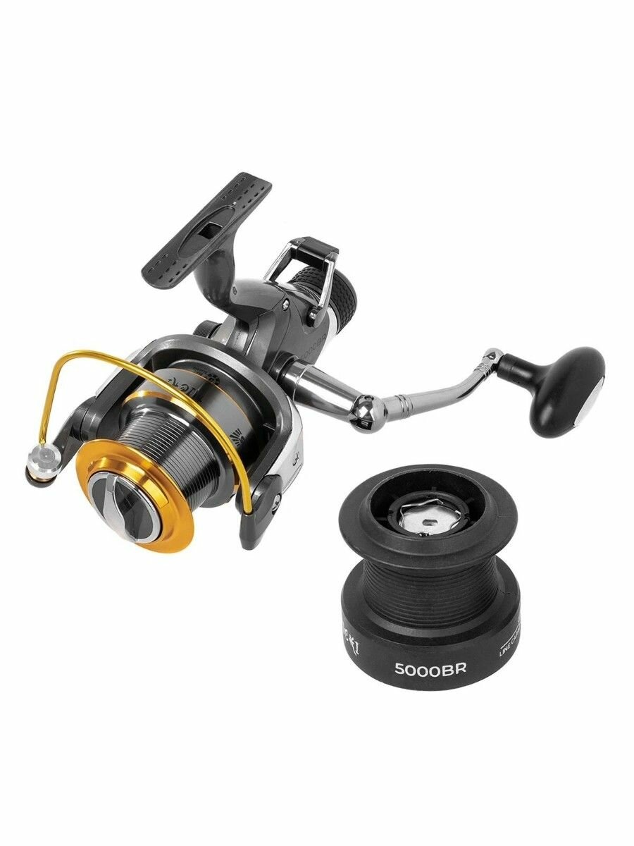 Катушка безынерционная Helios MIOKI (HS-KF-M5000-S) 5000 BR 5+1 подшипник + запасная шпуля