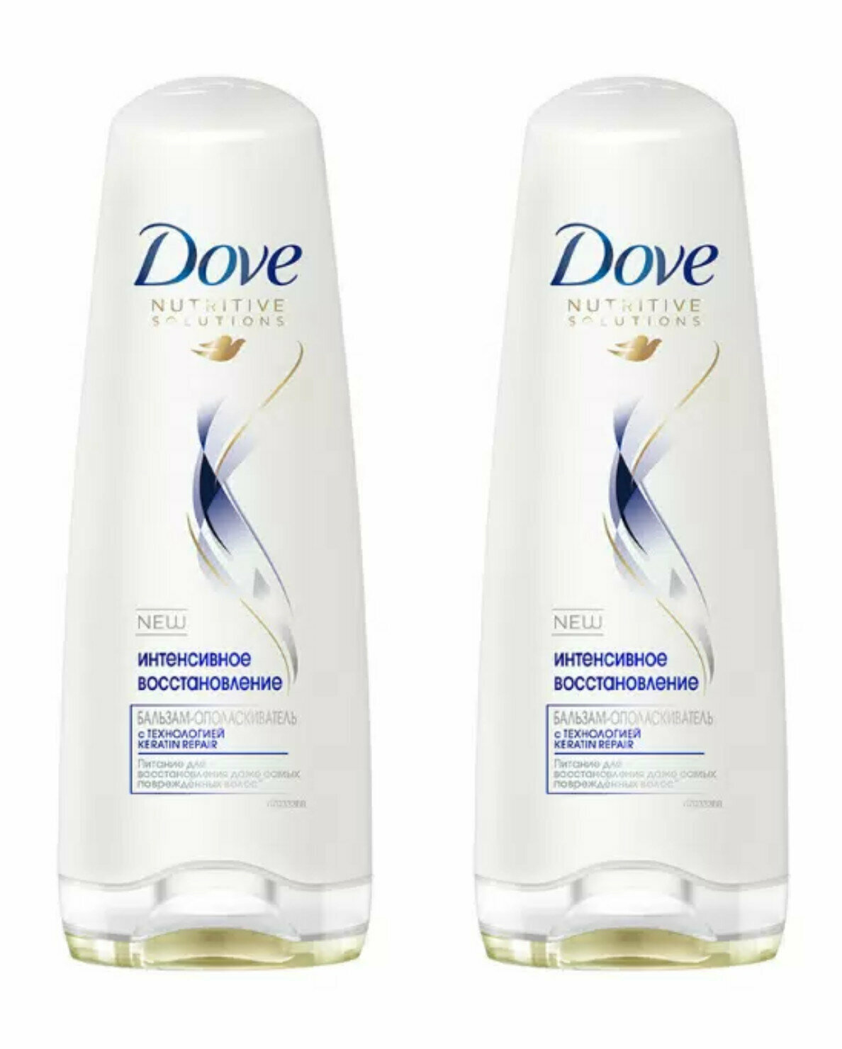 Бальзам-ополаскиватель для волос Dove Hair Therapy Интенсивное восстановление, 200 мл, 2 шт.