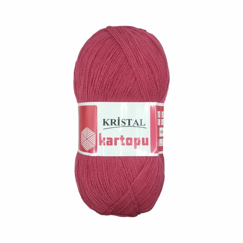 Пряжа для вязания Kartopu Kristal 8050 брусника 100 гр/450 м 100% акрил